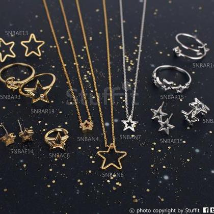 1 Star Ring Circle Shiny Shape Ring Gold Plated Over Brass 5nbar3 on Luulla