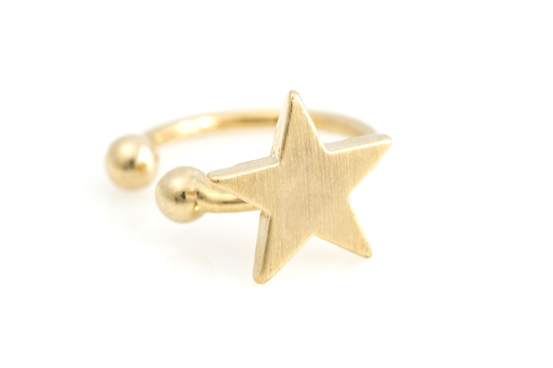 Single Star Ear Cuff,gold,silver,star Ear Cuff,metal Star Ear Cuff,non ...