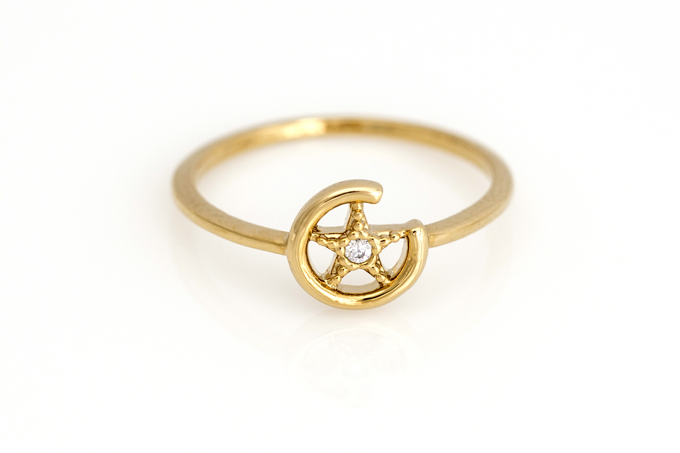 1 Star Ring Circle Shiny Shape Ring Gold Plated Over Brass 5nbar3 on Luulla